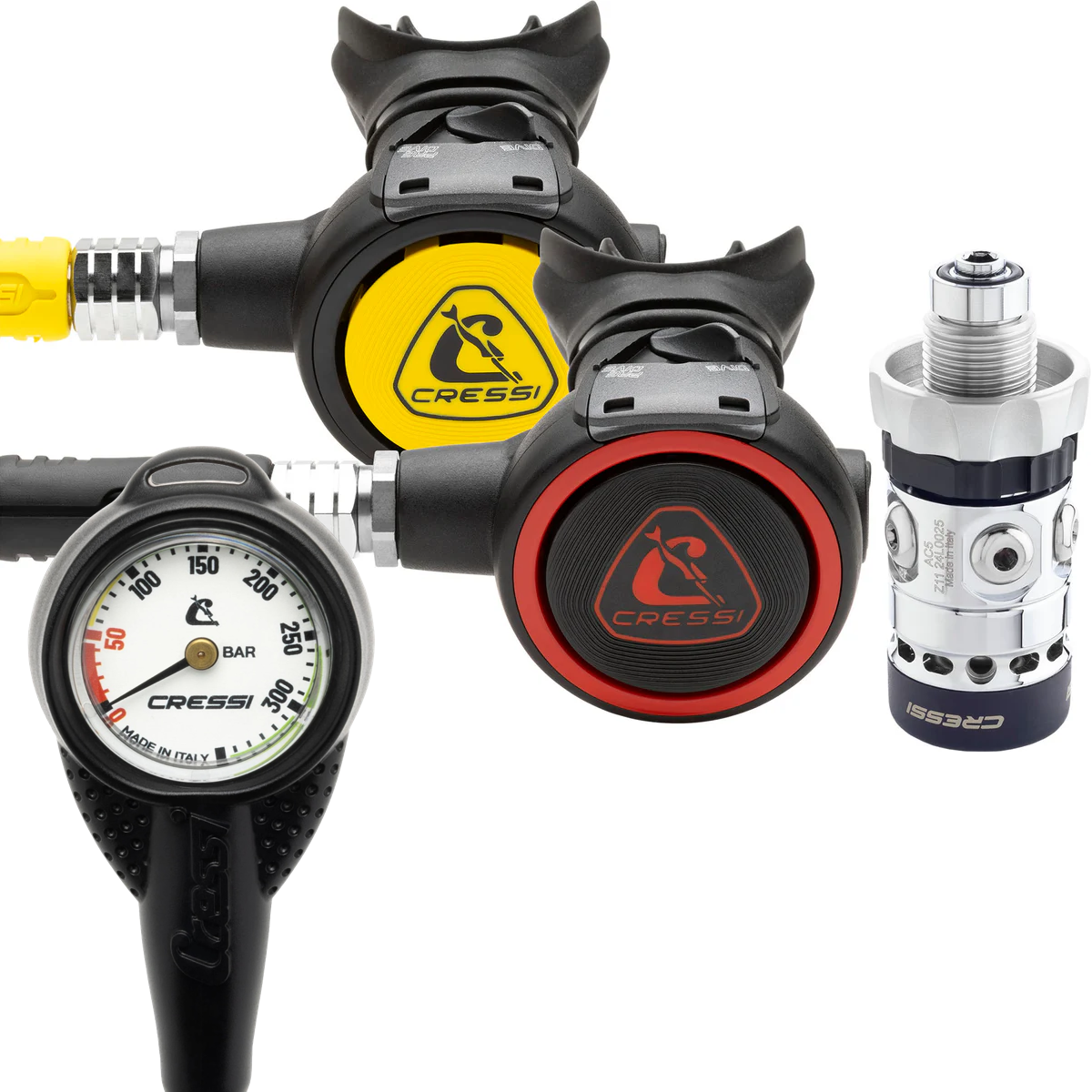 Cressi AC5 Zen + Octopus + Mini pressure gauge – Mareshop